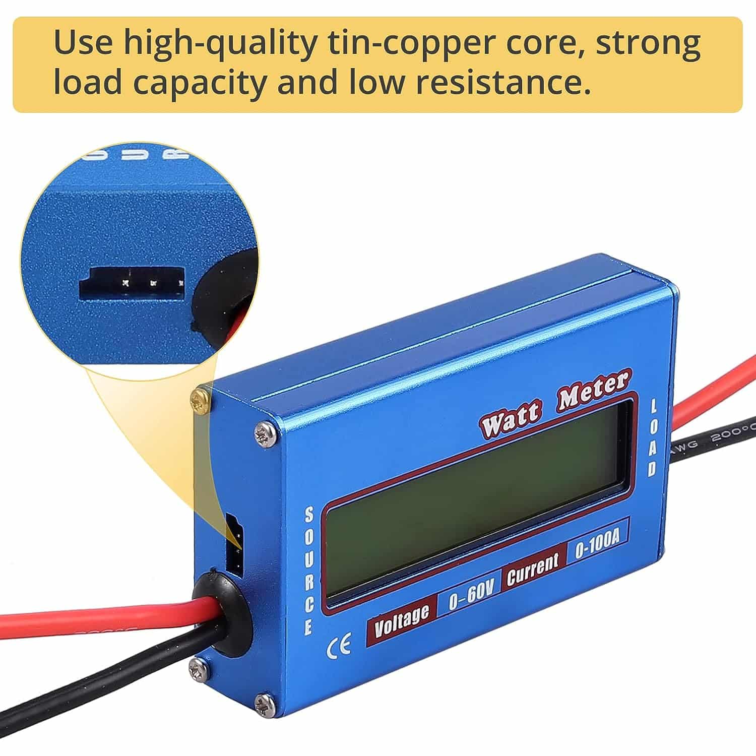 DC 0-60V 100A Battery Analyzer: Volt & Watt Meter For Solar, RC Hobby ...