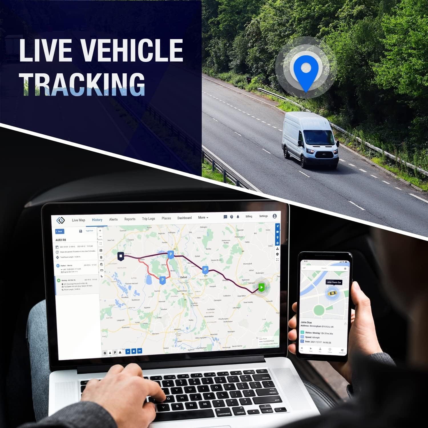 Portable 2G Magnetic GPS Car Tracker | 5000mAh Rechargeable Battery, No ...