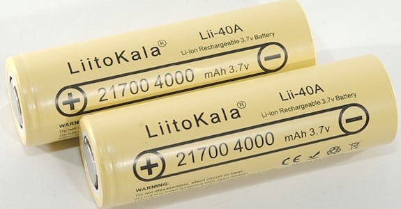 LiitoKala Lii-40A 21700 Battery – 4000mAh 40A High Drain, Flat Top ...